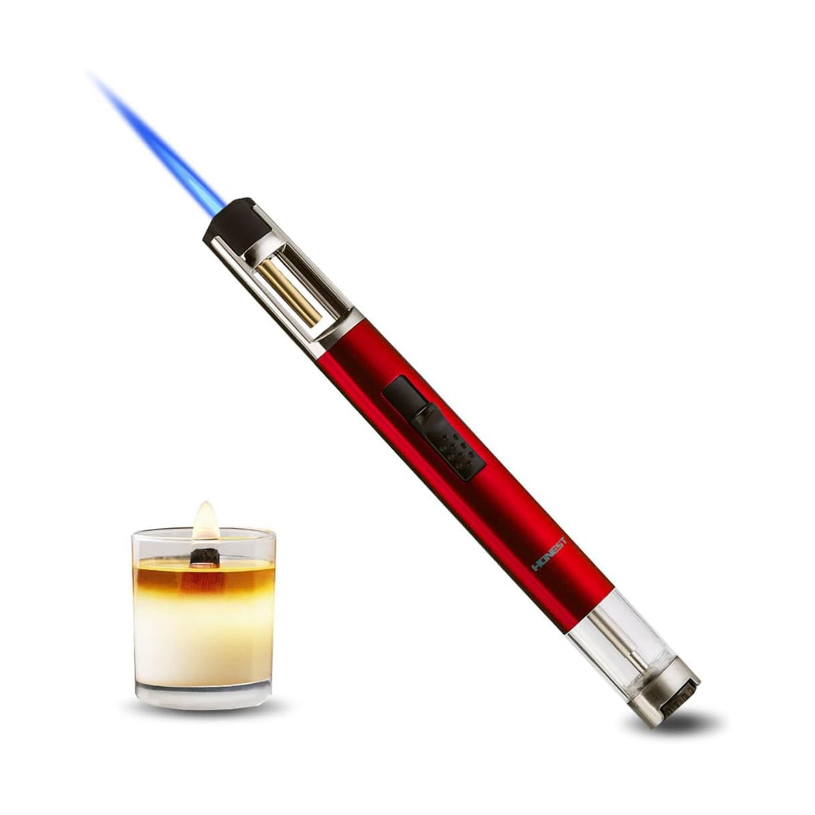 HONEST Refillable Butane Torch Lighter – Single Jet Flame for Candles ...
