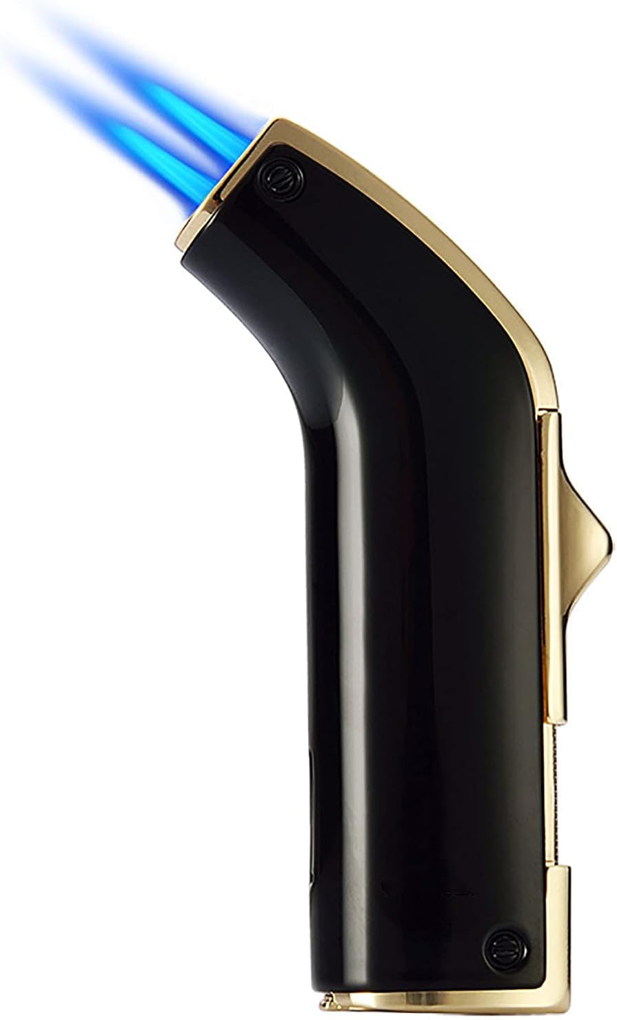 Honest Cigar Lighter Double Tube Windproof Metal Torch Refillable Port ...