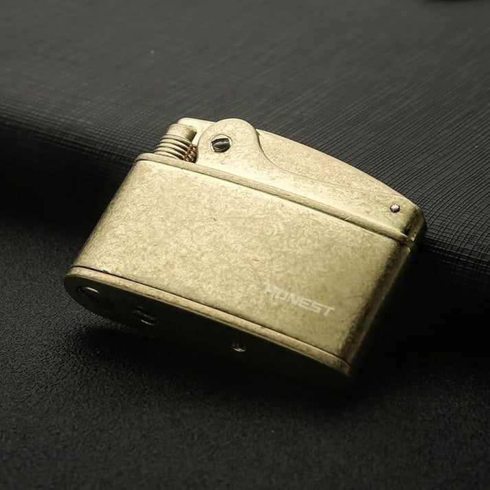 Honest Vintage Kerosene Lighter Old Fashioned Push Ignition Soft Flame ...