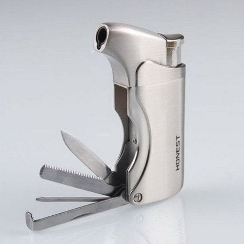 Honest Multi Function Cigarette Cigar Lighter Refillable Butane Gas Li ...